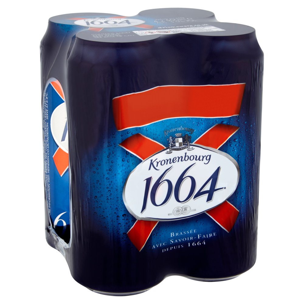 Kronenbourg 1664 Lager 4 x 500ml Cans - Dial A Drink