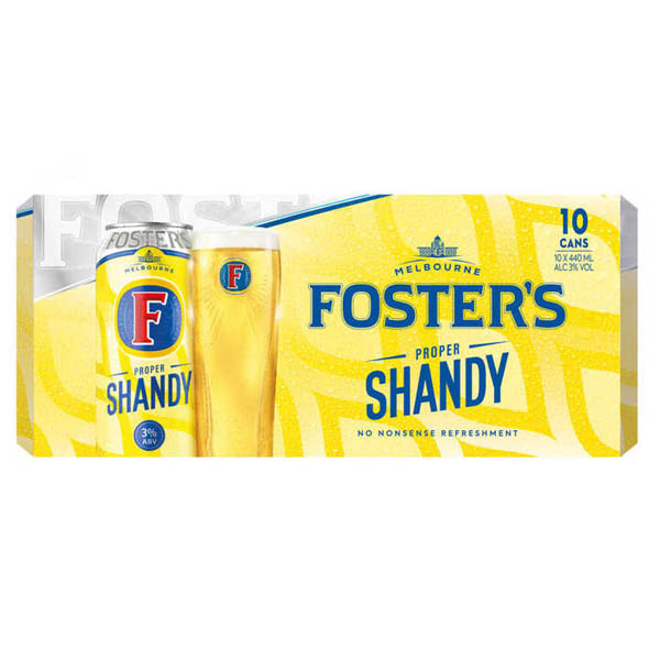 Fosters Shandy 10x440ml - Dial A Drink